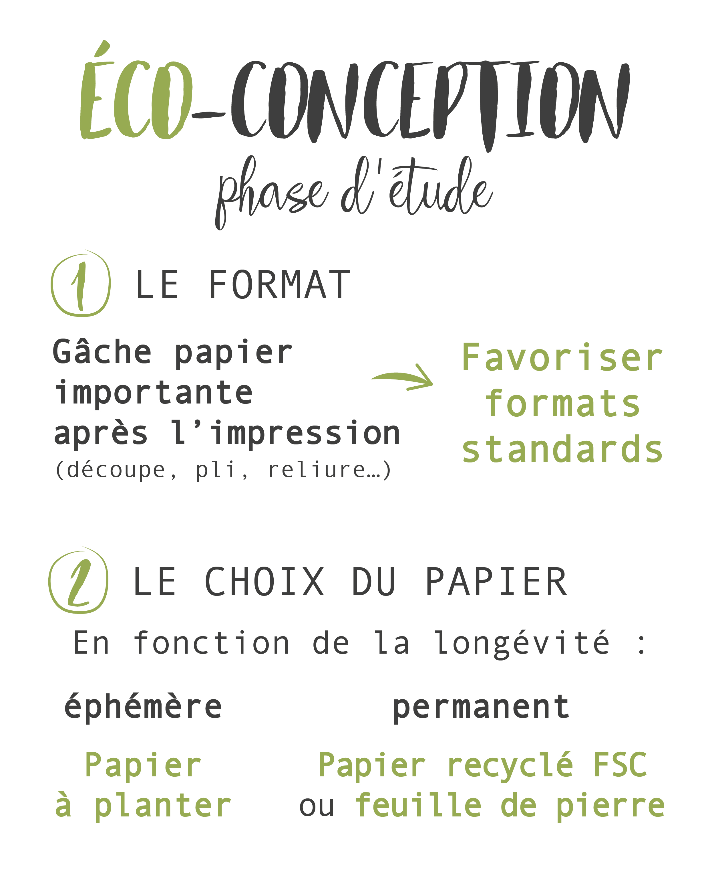 Eco-conception : phase d'etude - Éco-créons - Graphiste éco-responsable